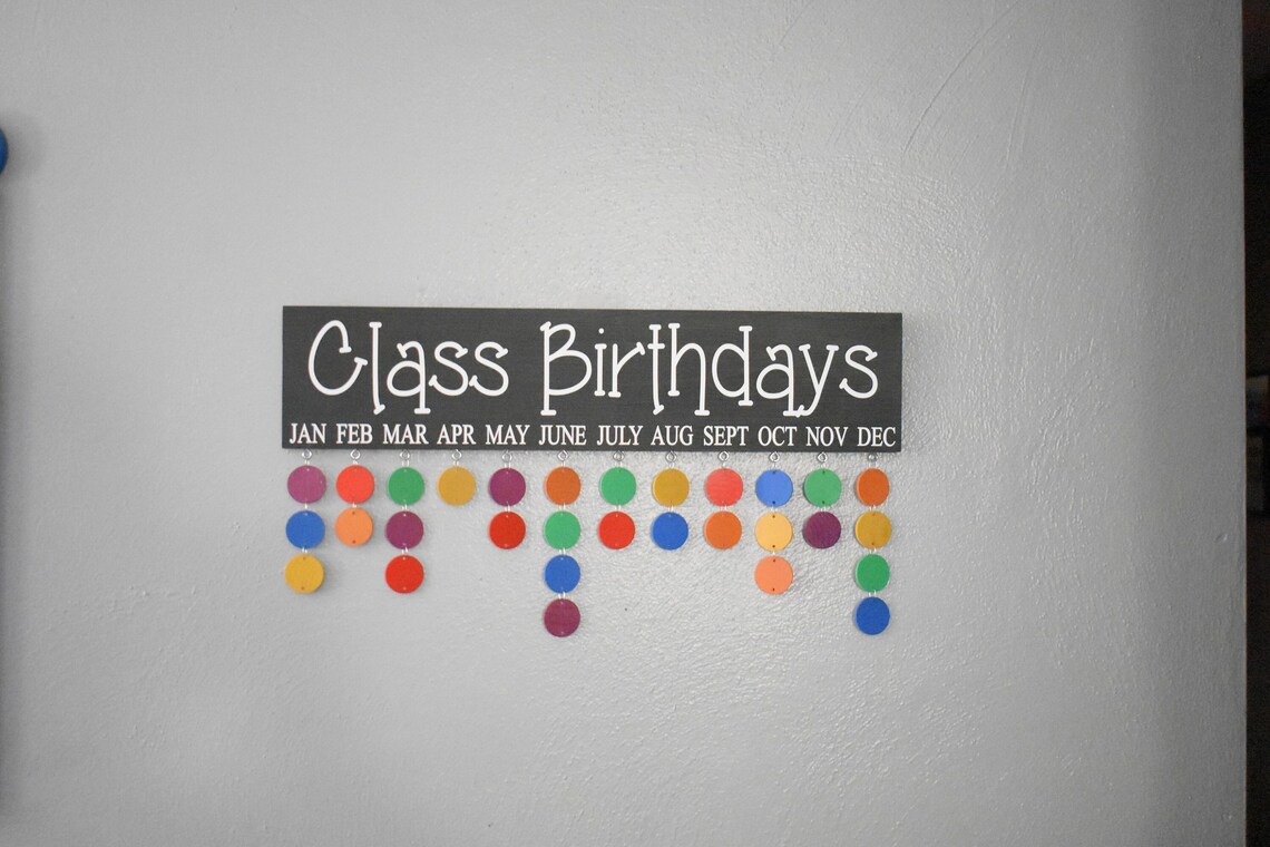 Class Birthday Sign Classroom Birthday Sign Teacher Gift - Etsy