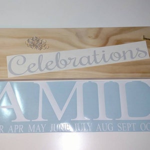 DIY Family Birthdays Sign Kit, Family Celebrations Sign, Birthday Sign ...