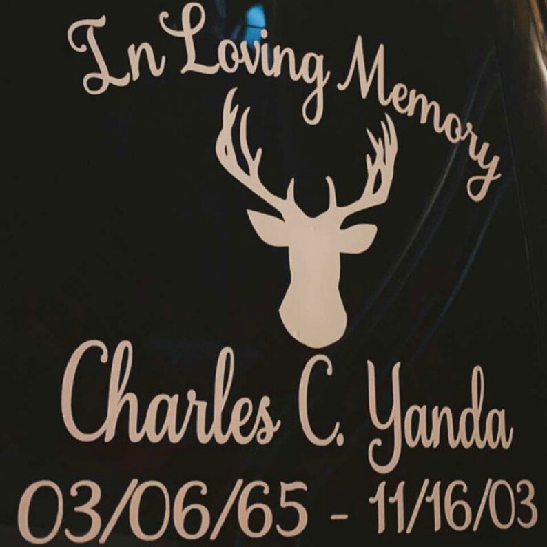 In Loving Memory Deer Decal, Remembrance Decal, in Loving Memory Decal ...