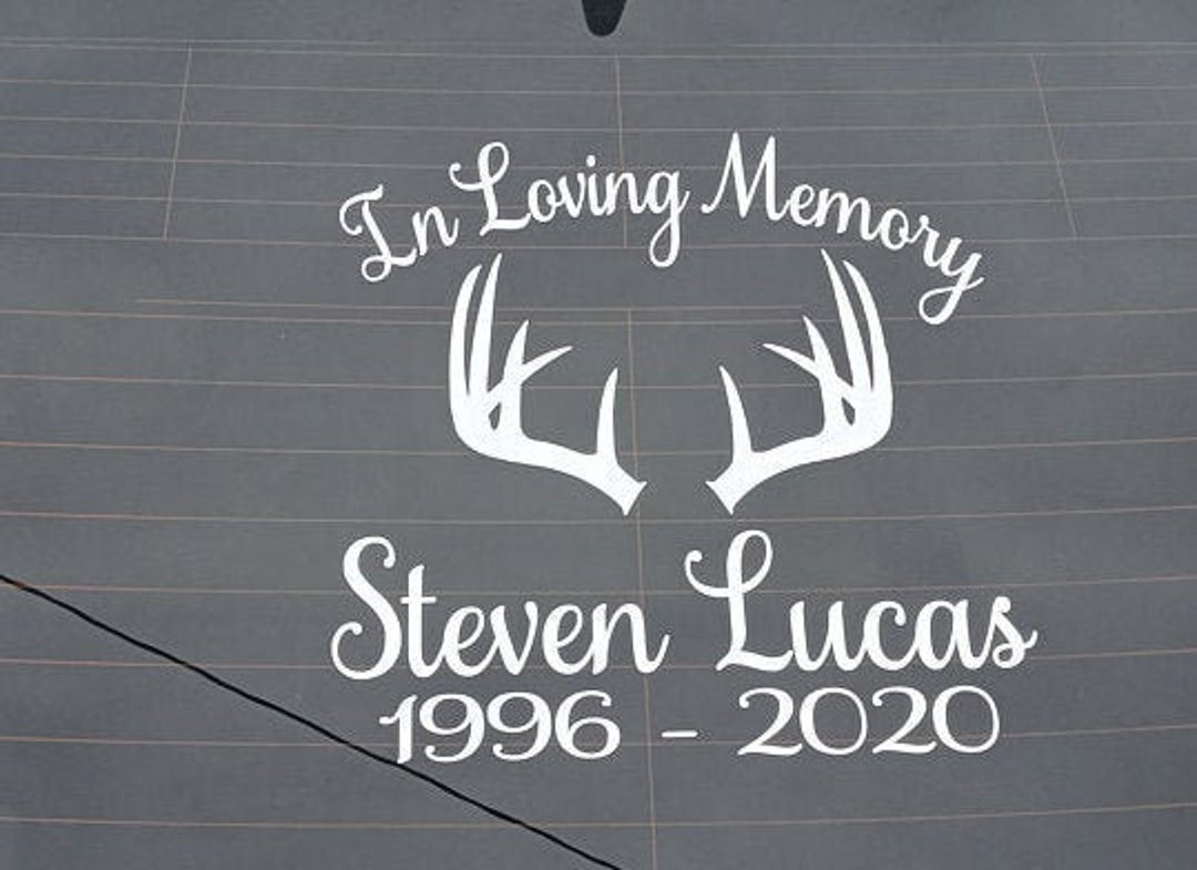 In Loving Memory Deer Decal, Remembrance Decal, in Loving Memory Decal ...