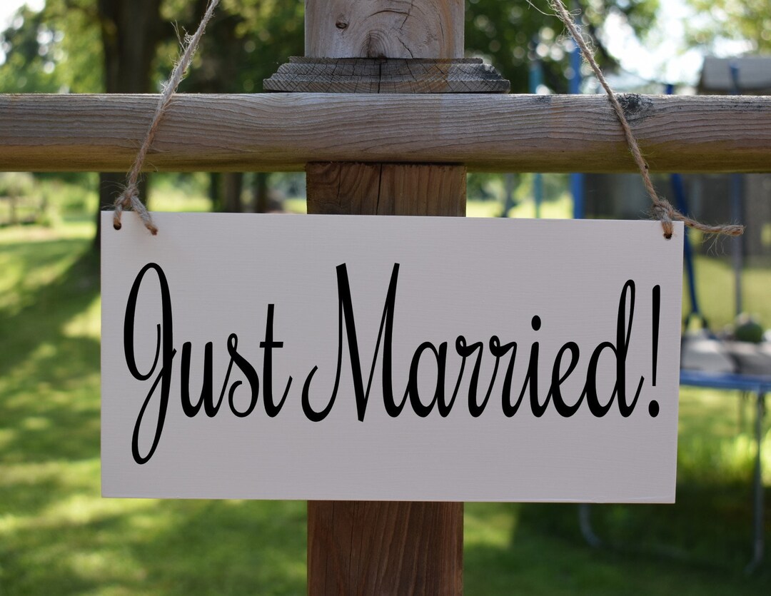 Just Married Wedding Sign, Ring Bearer Sign, Flower Girl Sign, Wedding ...