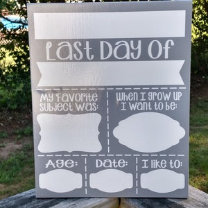 First and Last Day of School Sign - 1st & Last Day Board - Dry Erase ...