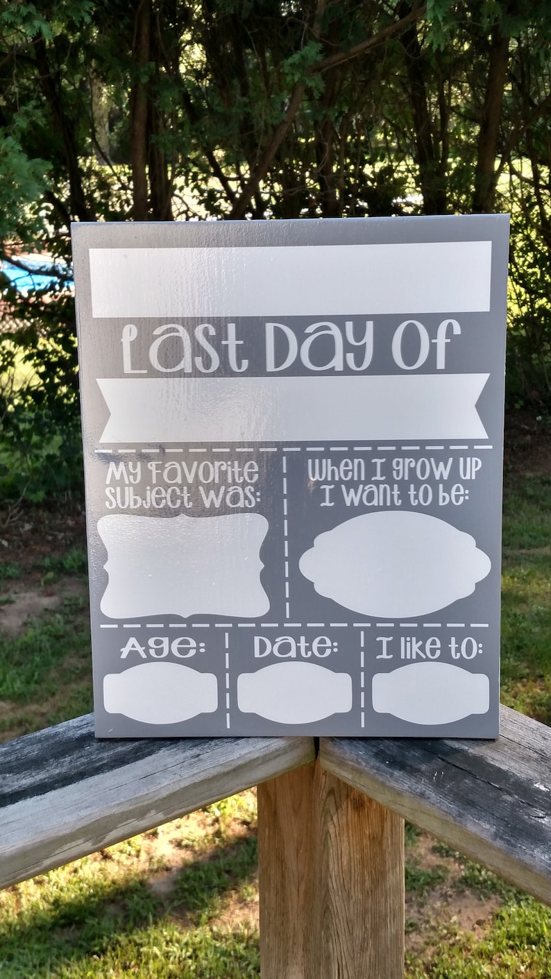 First and Last Day of School Sign 1st & Last Day Board Dry - Etsy