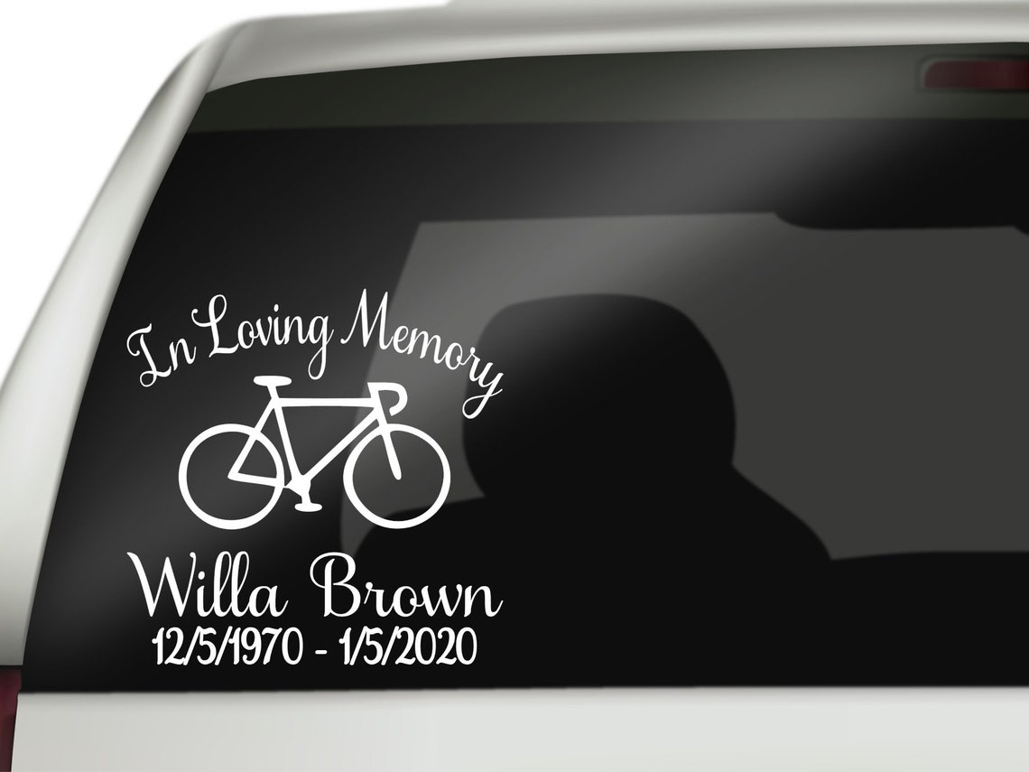 In Loving Memory Bike Decal Remembrance Decal in Loving - Etsy