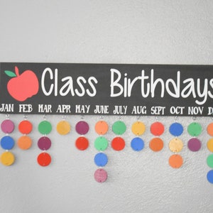 Class Birthday Sign Classroom Birthday Sign Teacher Gift - Etsy