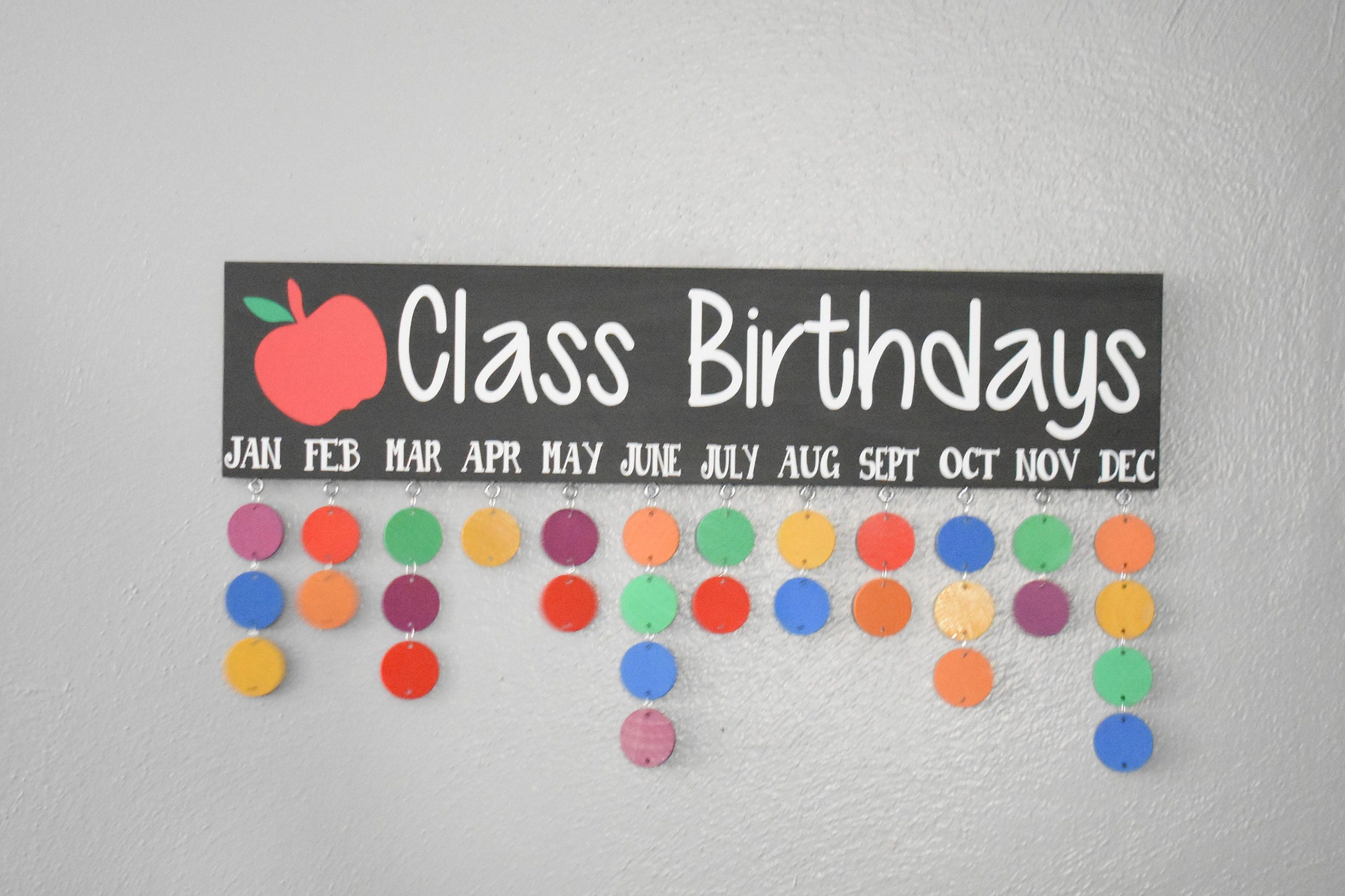 Class Birthday Sign Classroom Birthday Sign Teacher Gift - Etsy