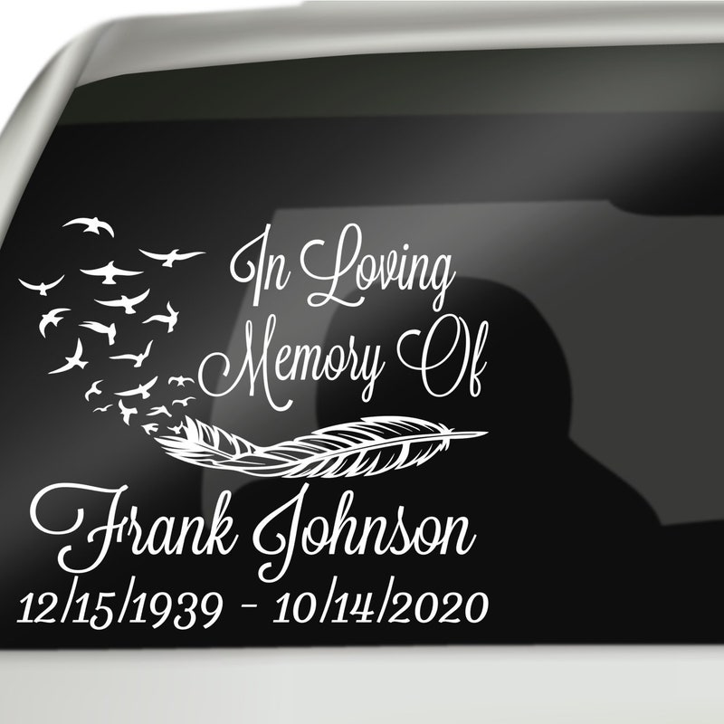 In Loving Memory Car Decal - Etsy