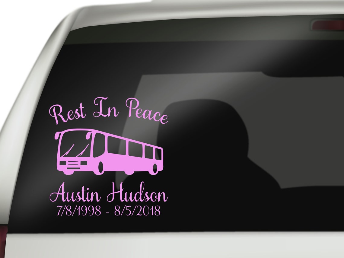Rest in Peace Bus Decal in Loving Memory Bus Decal - Etsy