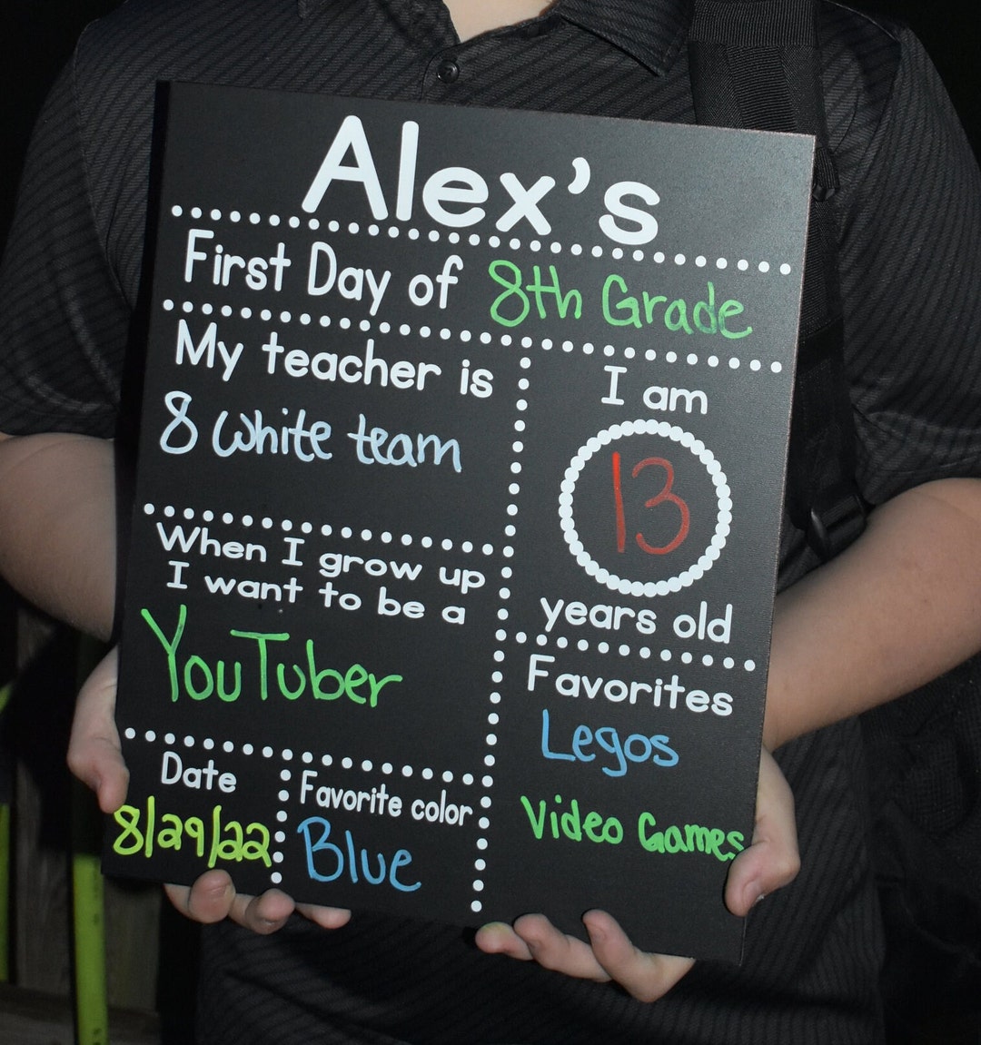 Chalkboard First and Last Day of School Sign - 1st & Last Day ...