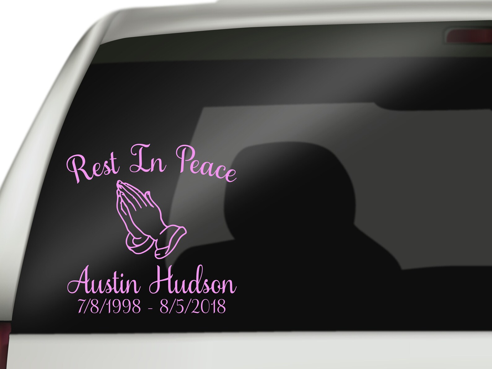 Rest in Peace Praying Hands Memorial Decal Praying Hands - Etsy