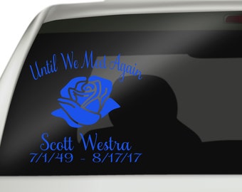 Custom in Loving Memory Memorial Rose Flower Stem Die Cut - Etsy