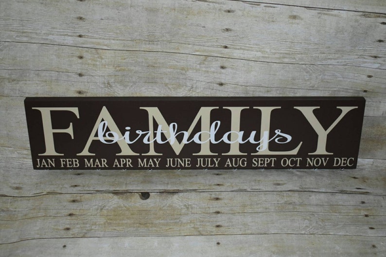 Family Birthdays Sign Family Celebrations Sign Birthday Sign - Etsy