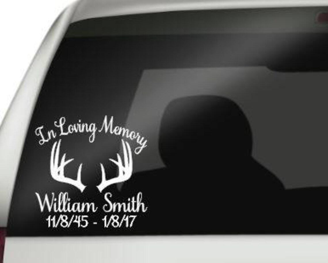 In Loving Memory Deer Decal, Remembrance Decal, in Loving Memory Decal ...