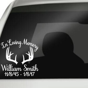In Loving Memory Deer Decal, Remembrance Decal, in Loving Memory Decal ...