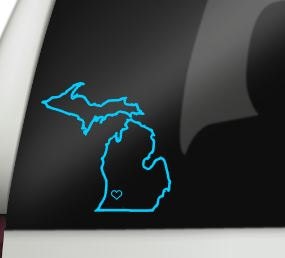 Michigan Car Decal State of Michigan Car Decal Pure - Etsy