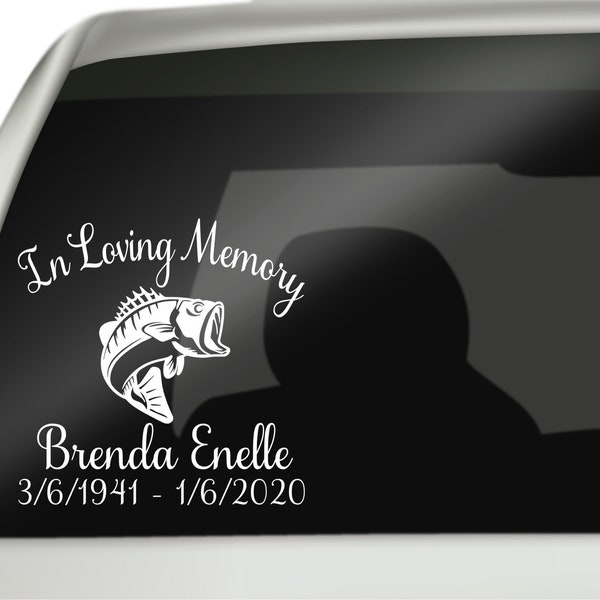 In Memory of Dad Fishing Decal - Etsy