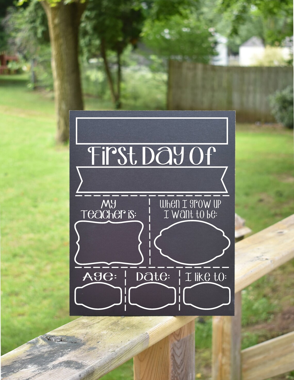 Chalkboard First and Last Day of School Sign 1st & Last Day | Etsy