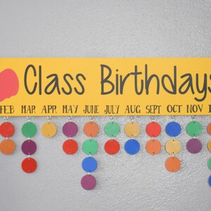 Class Birthday Sign Classroom Birthday Sign Teacher Gift - Etsy