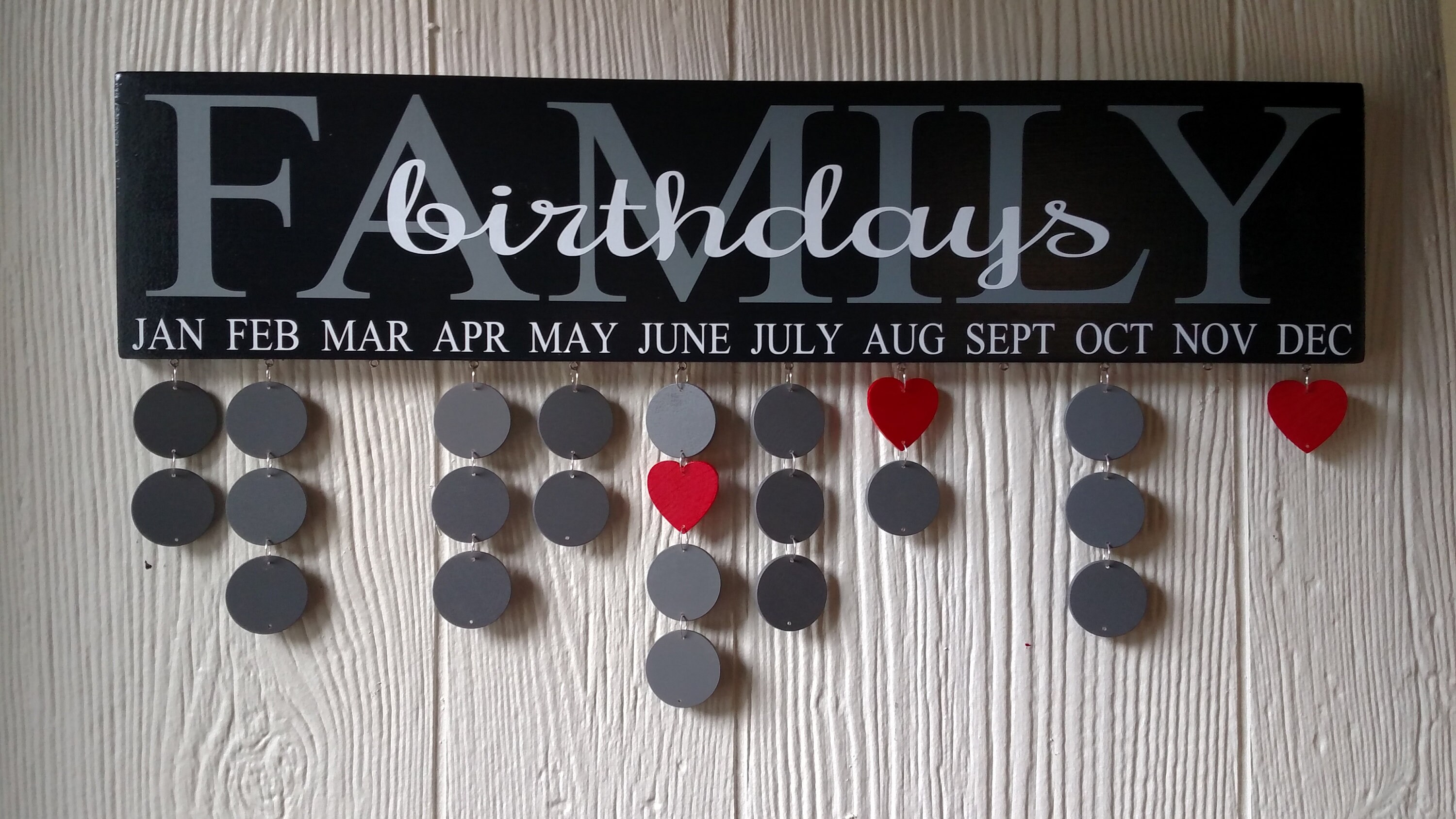 Family Birthdays Sign, Family Celebrations Sign, Birthday Sign - Etsy