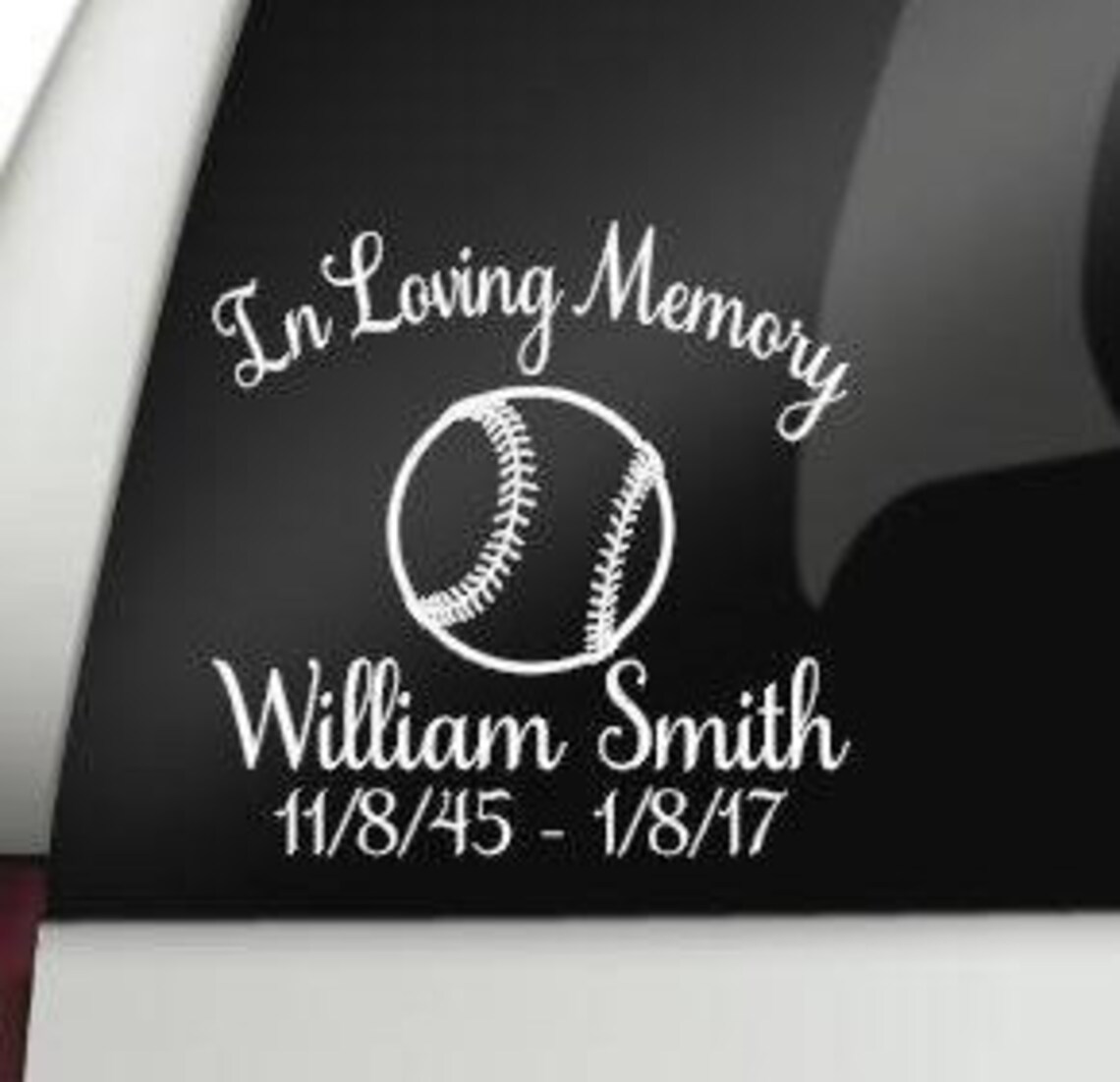 In Loving Memory Baseball Decal Remembrance Decal in Loving - Etsy