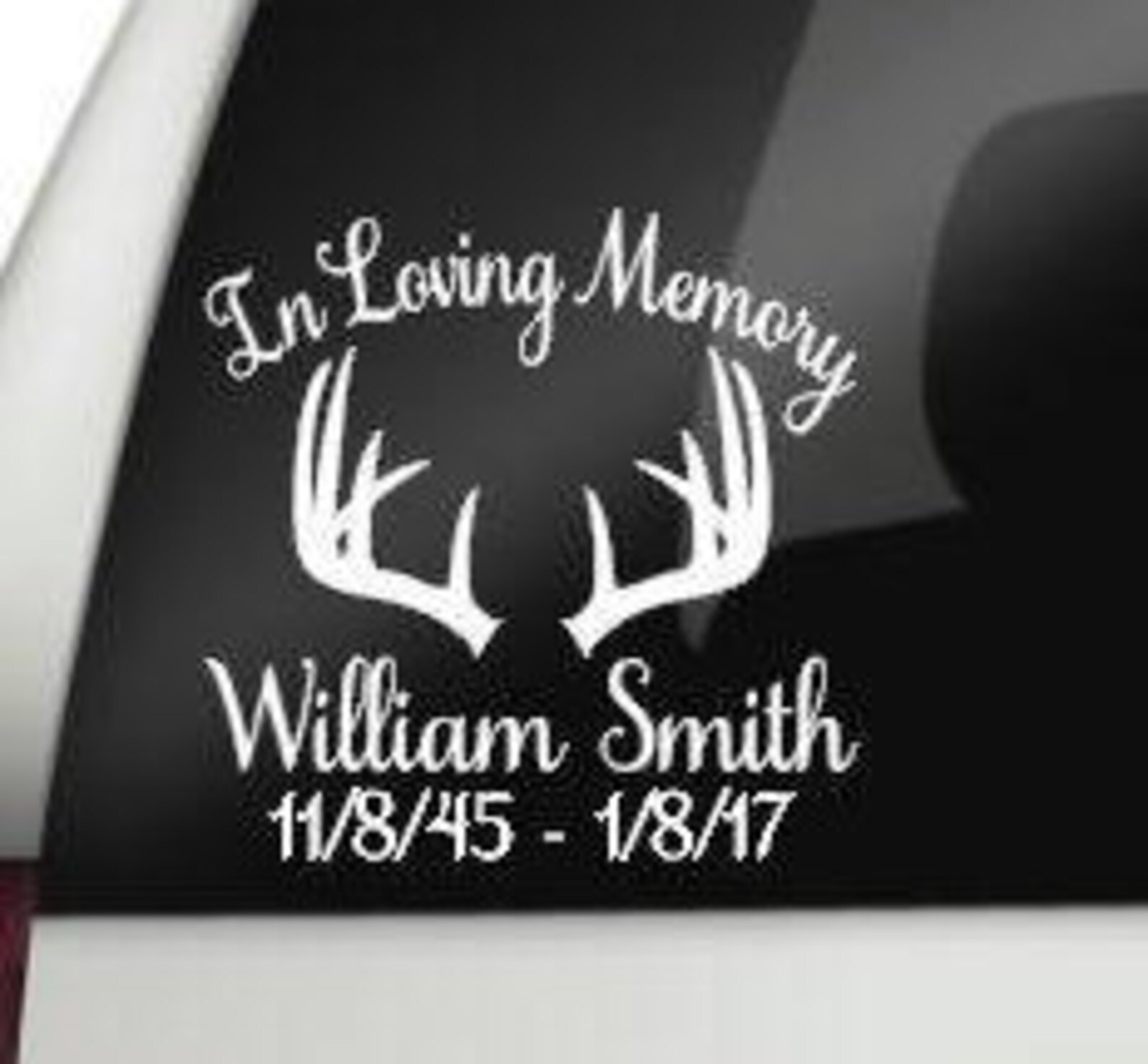 In Loving Memory Deer Decal, Remembrance Decal, in Loving Memory Decal ...