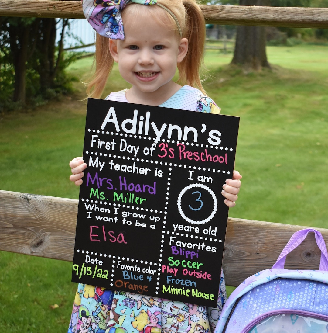 Chalkboard First and Last Day of School Sign - 1st & Last Day ...