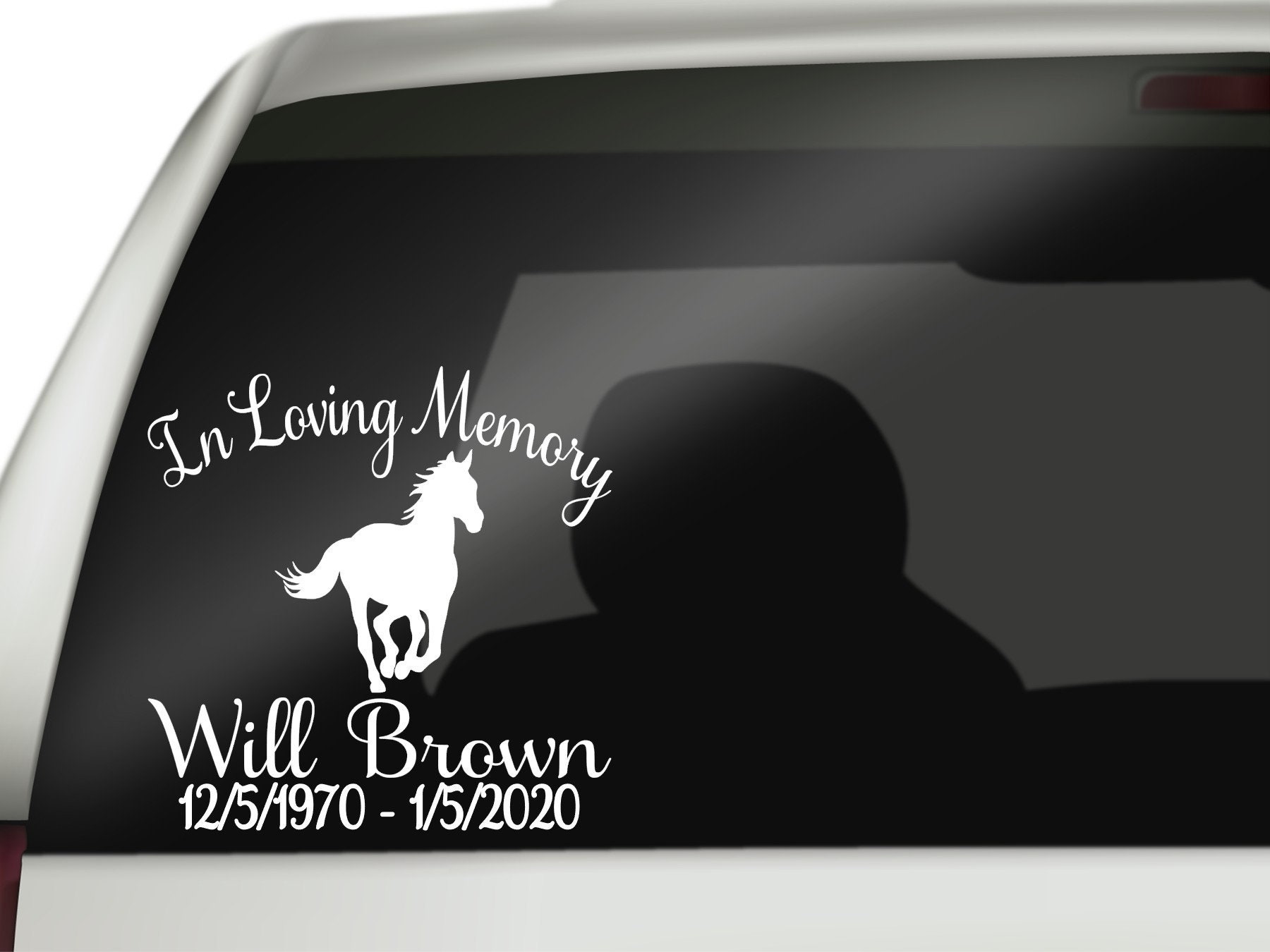 In Loving Memory Horse Decal, Remembrance Decal, in Loving Memory Decal ...