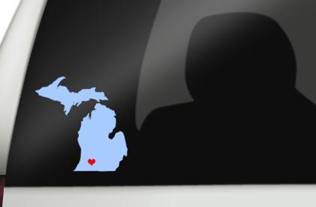 Michigan Car Decal, State of Michigan Car Decal, State of Michigan ...