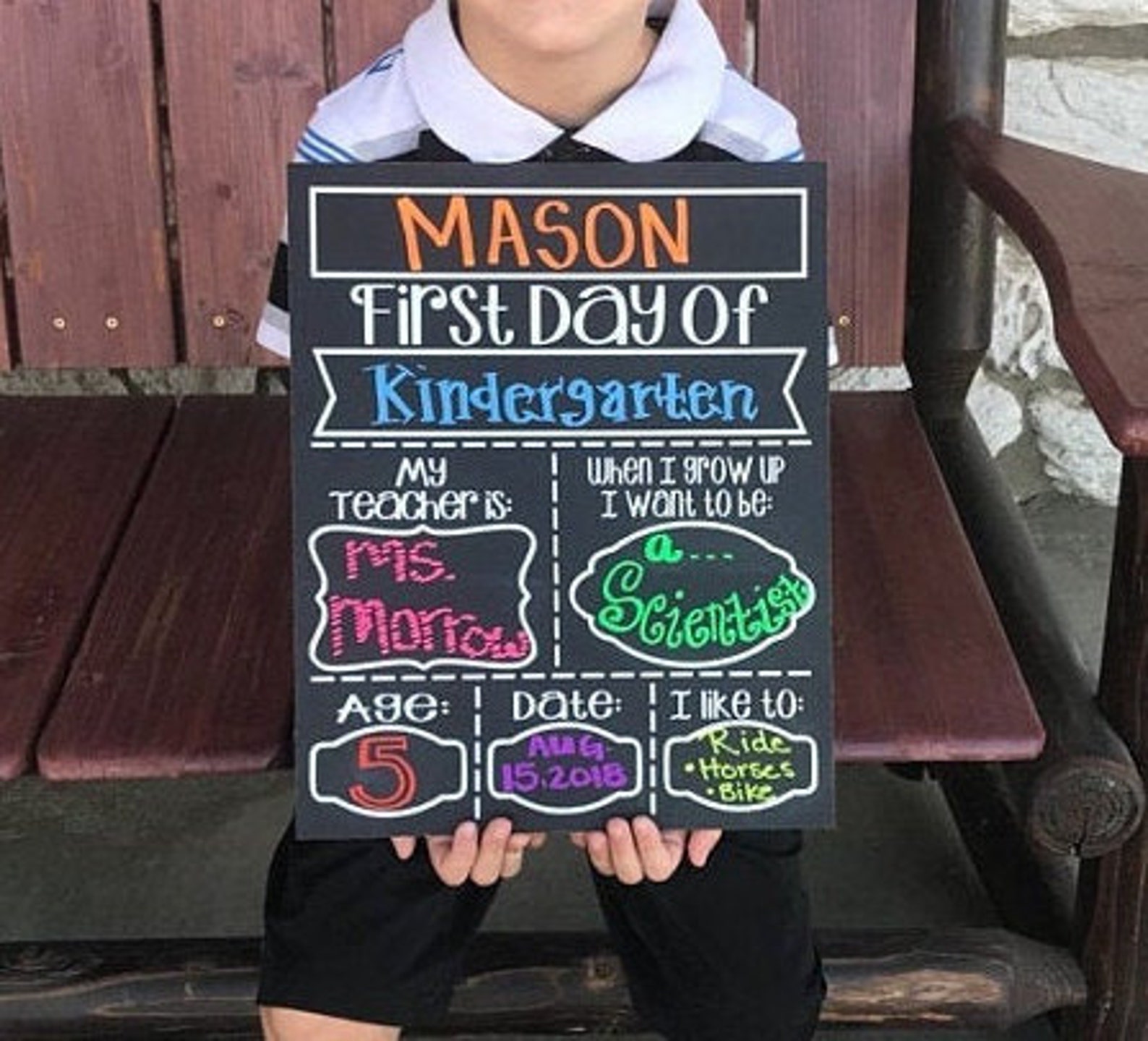 Chalkboard First and Last Day of School Sign - 1st & Last Day ...