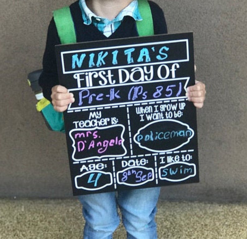 Chalkboard First and Last Day of School Sign 1st & Last Day | Etsy