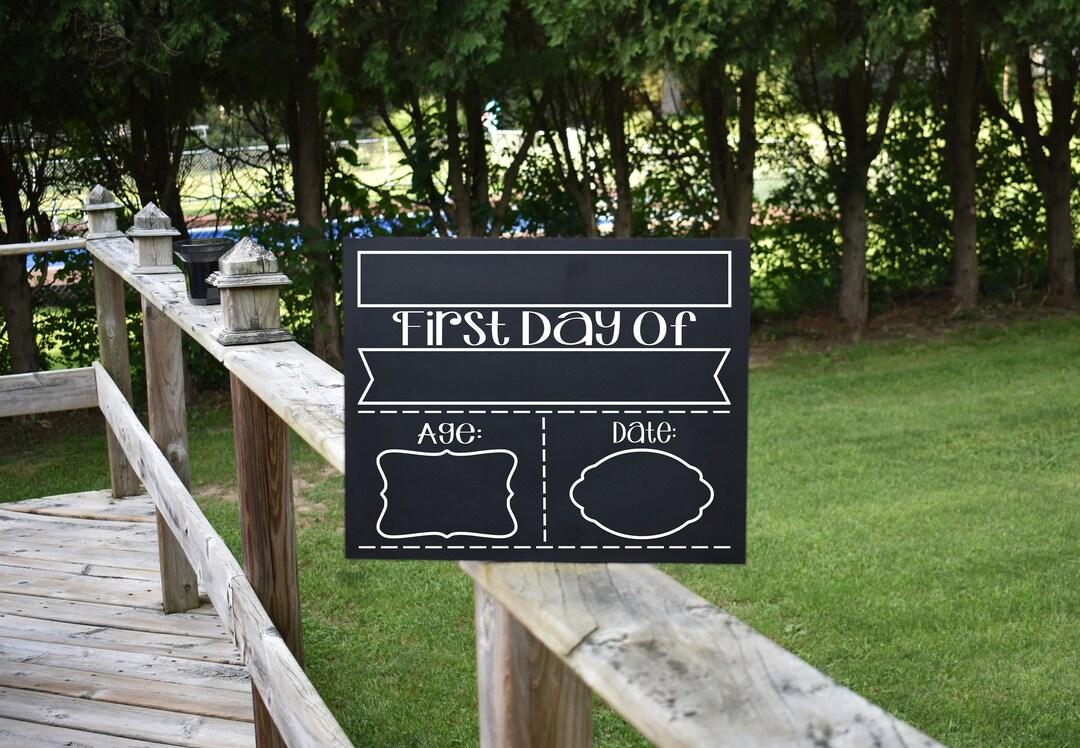 Chalkboard First and Last Day of School Sign 1st & Last Day Chalkboard ...