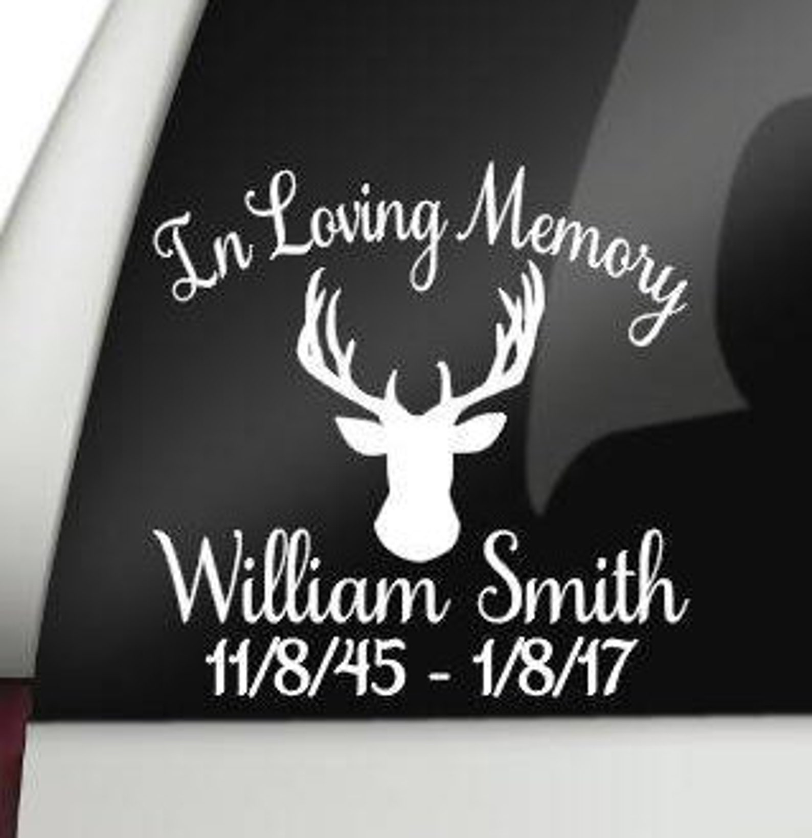 In Loving Memory Deer Decal Remembrance Decal in Loving - Etsy