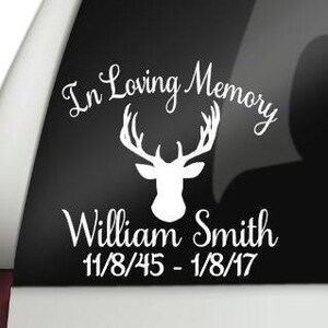 In Loving Memory Deer Decal, Remembrance Decal, in Loving Memory Decal ...