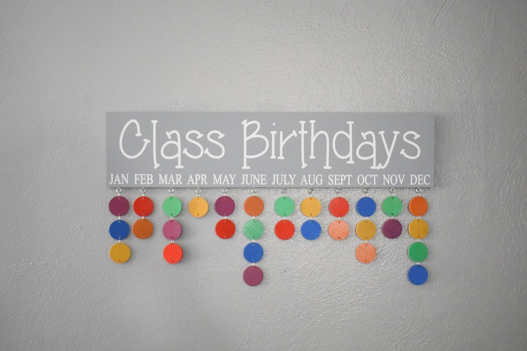 Class Birthday Sign, Classroom Birthday Sign, Teacher Gift, Teacher ...