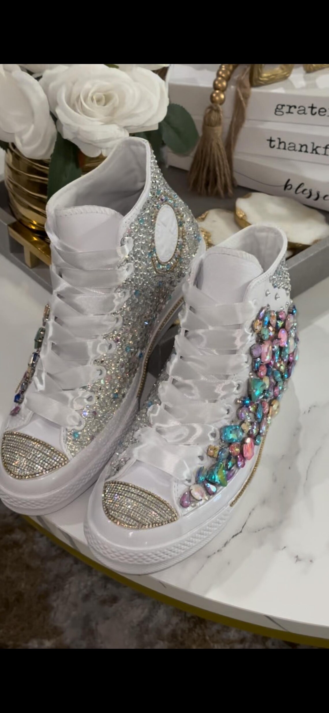 Converse con gemas grandes y brillantes - Etsy México