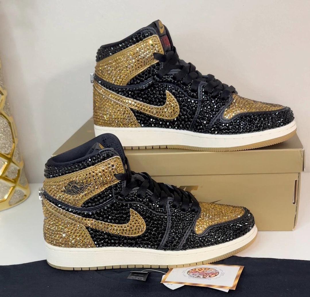 Bedazzled Jordan 1’s - Etsy