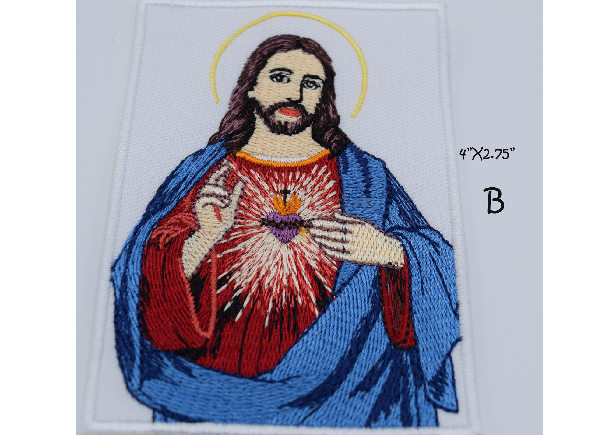 Virgin Mary and Jesus Christ High Quality Iron on Applique Embroidery ...