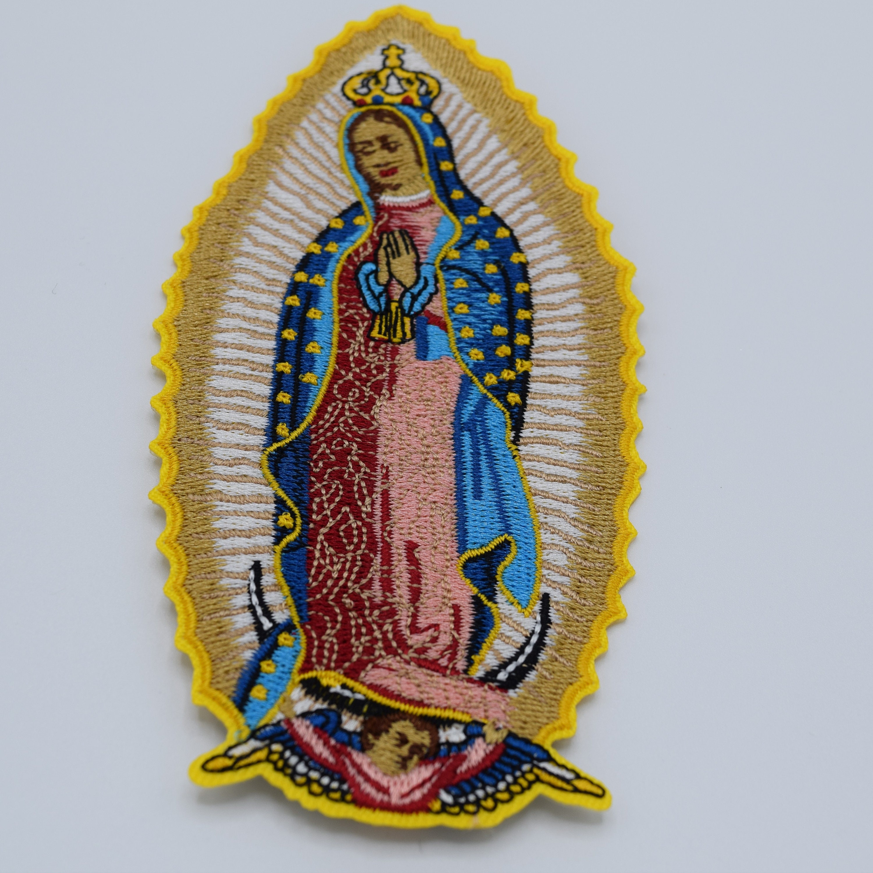 Virgin Mary and Jesus Christ High Quality Iron on Applique Embroidery ...