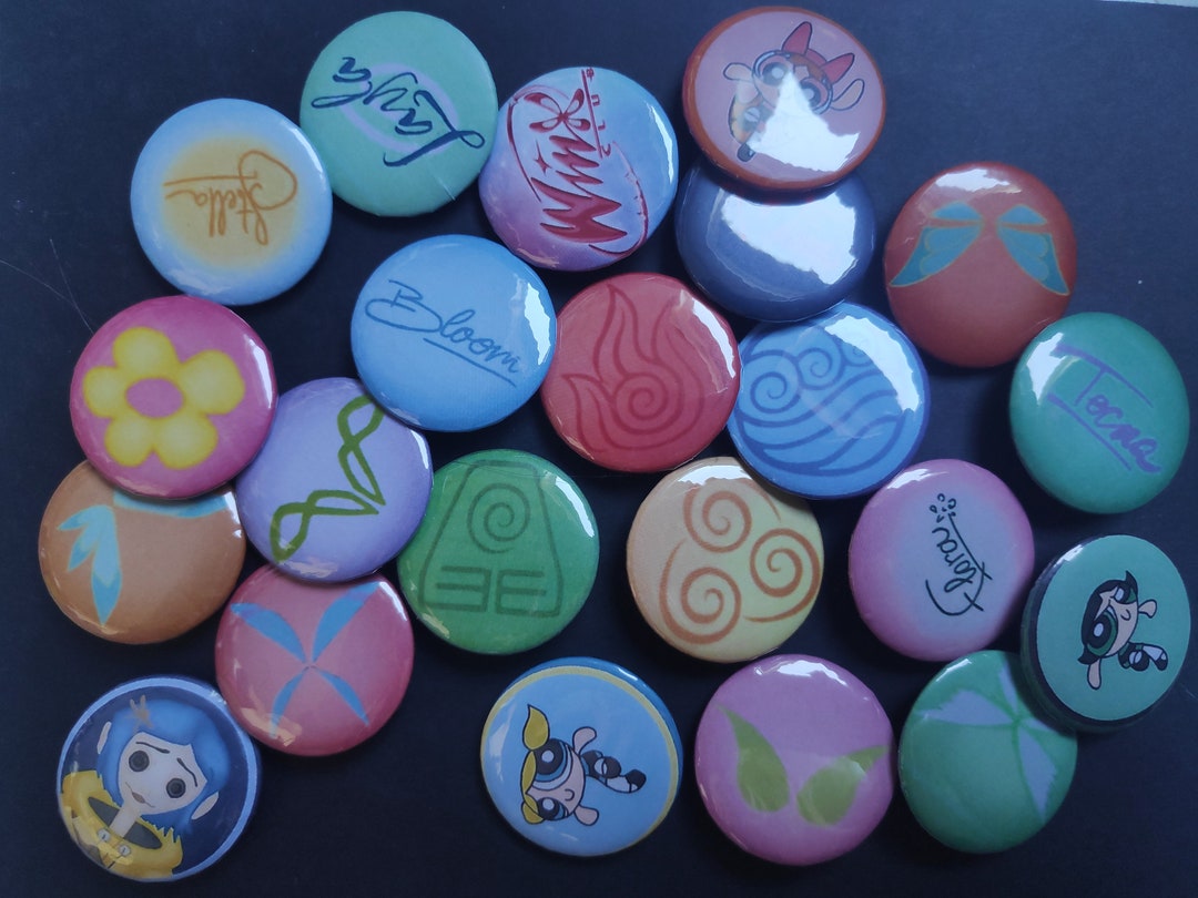 Badges Inspired by Winx Club, Totally Spies, Power Puff Girls and ...