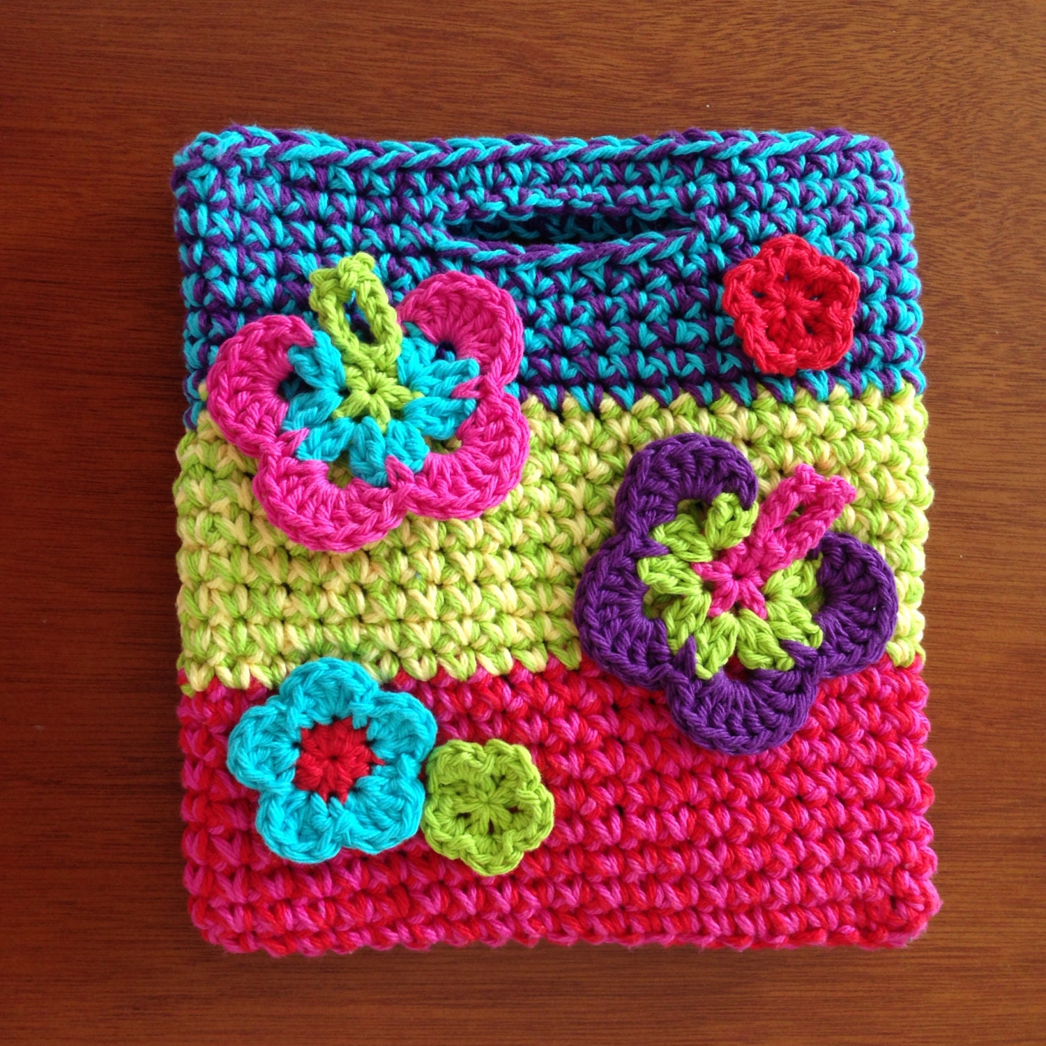 Butterfly Crochet Bag Pattern / Tutorial: Colorful Girl's - Etsy