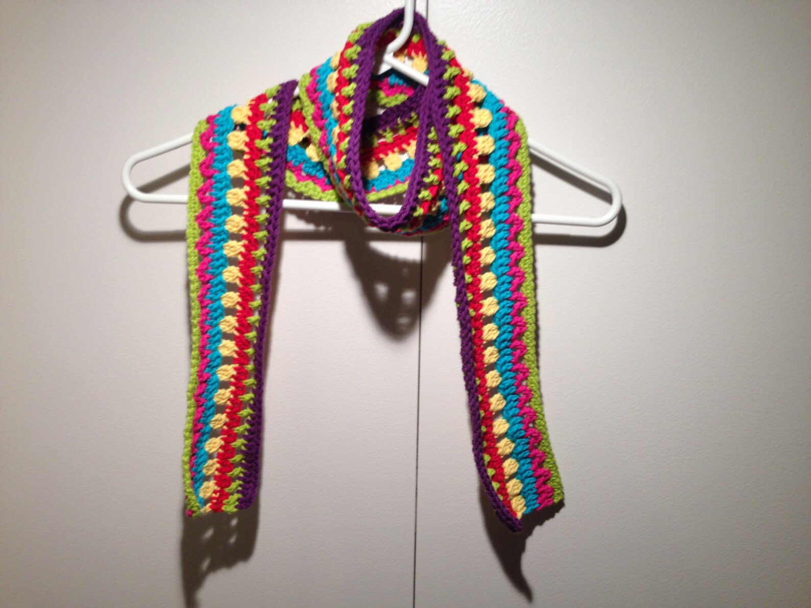 Bright Crochet Scarf Pattern / Tutorial: Colorful Summer Scarf - Etsy