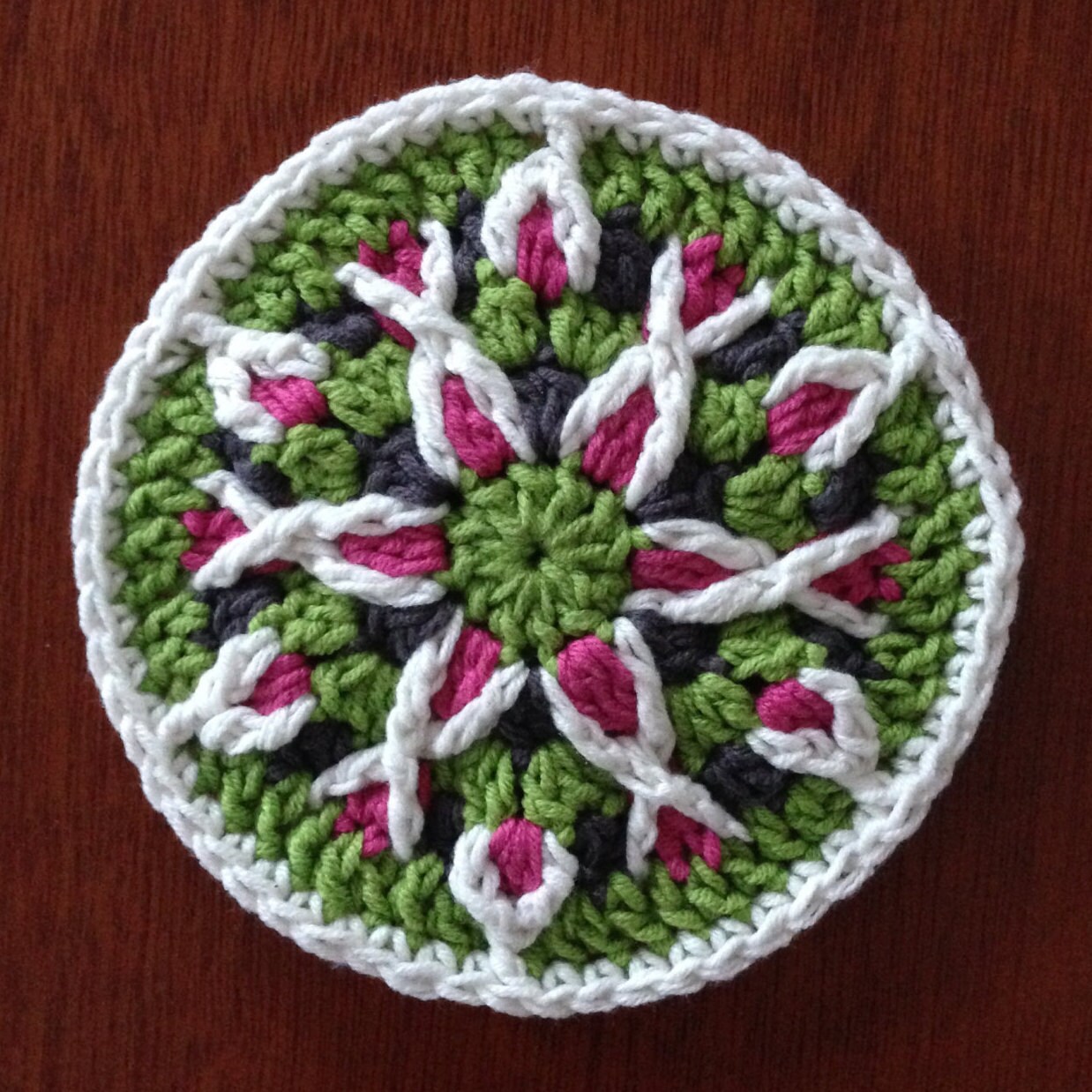 Crochet Mandala Coaster Pattern / Tutorial: Crochet Mandala Pattern ...