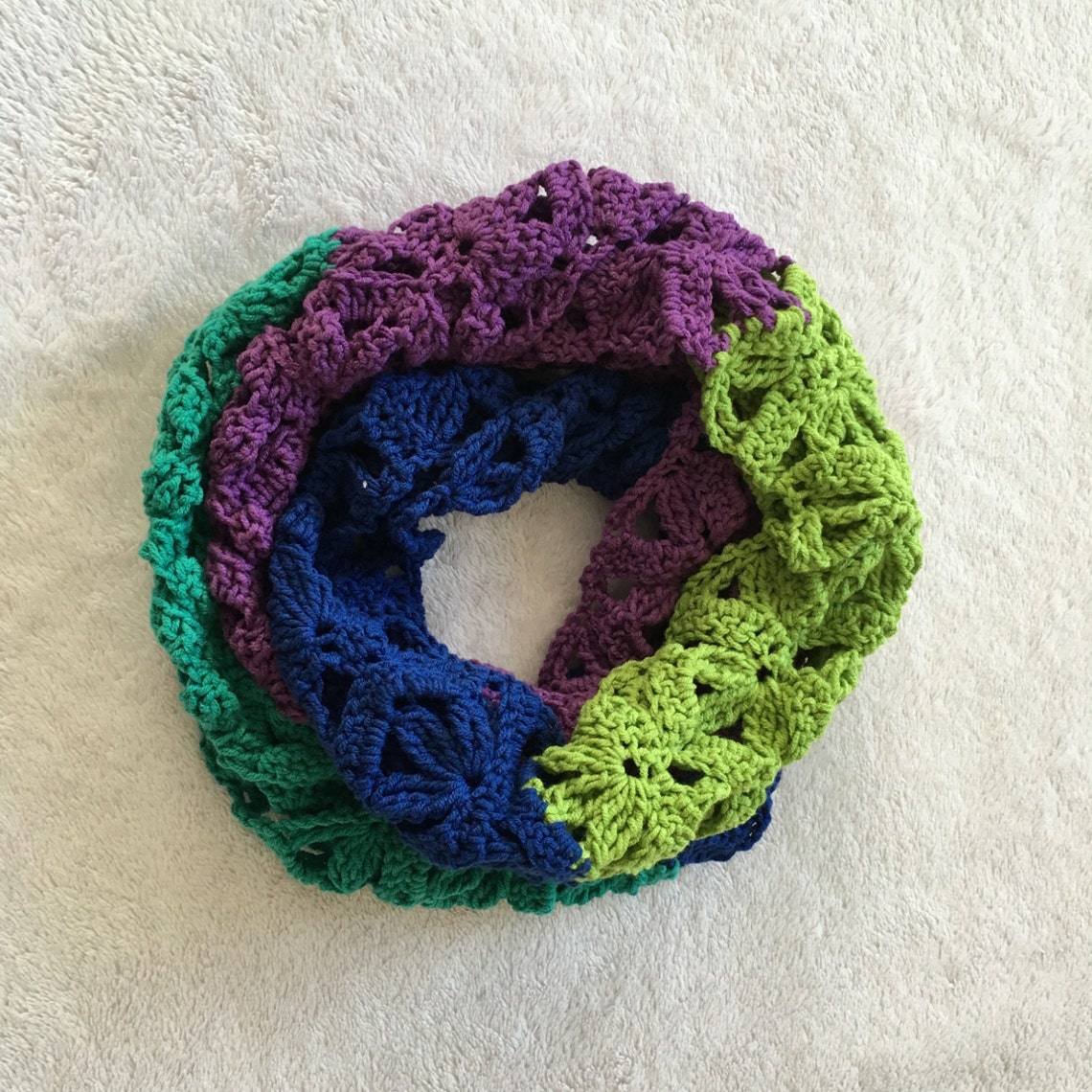 Crochet Scarf Pattern Tutorial Spring Blooms Scarf Crochet - Etsy