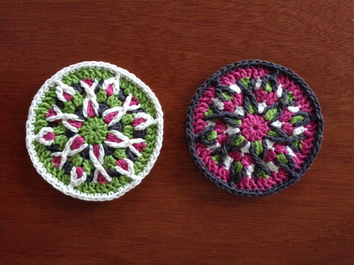 Crochet Mandala Coaster Pattern / Tutorial: Crochet Mandala Pattern ...