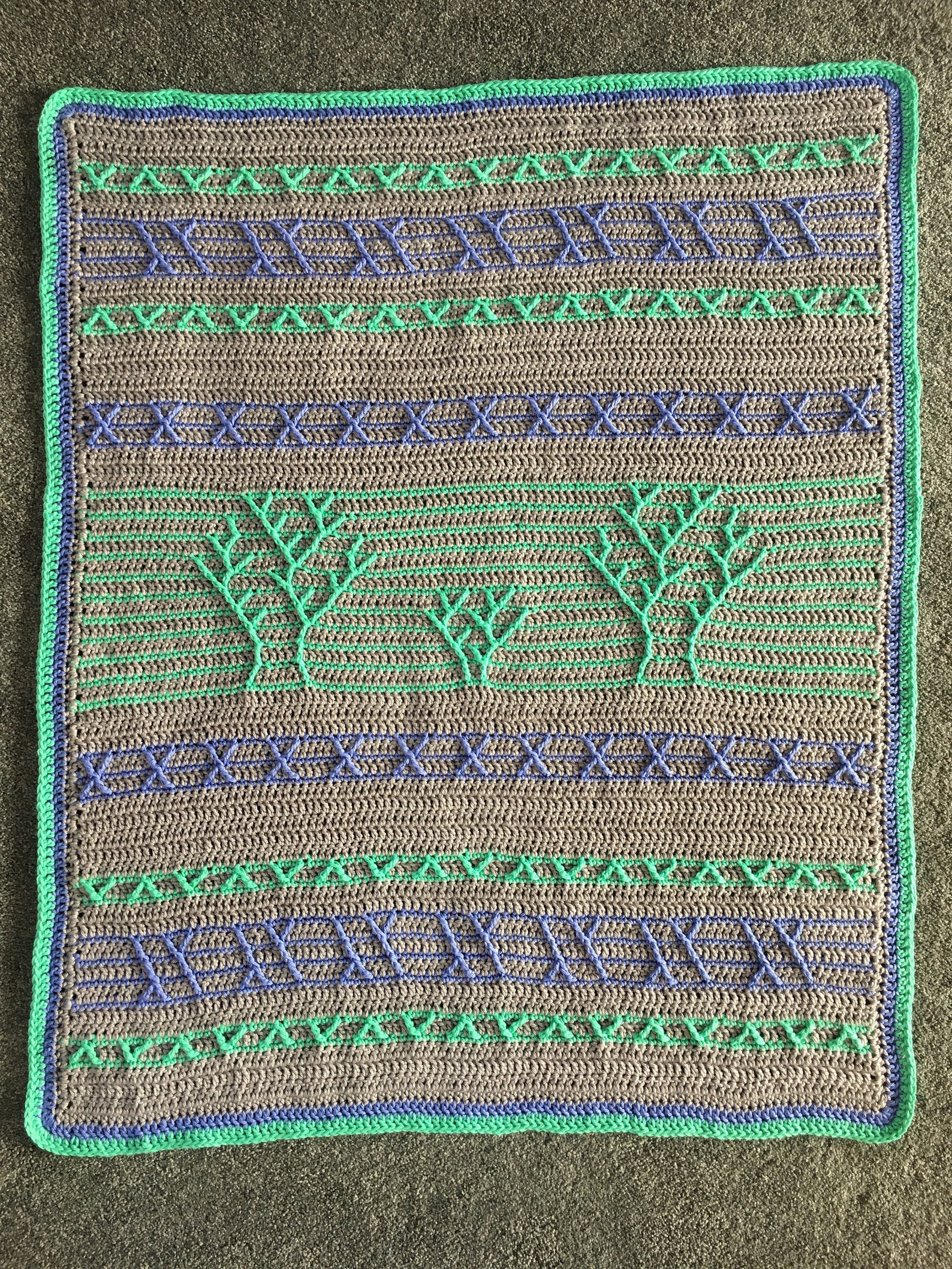 Crochet Baby Blanket Pattern / Tutorial: Little Tree Blanket Crochet ...