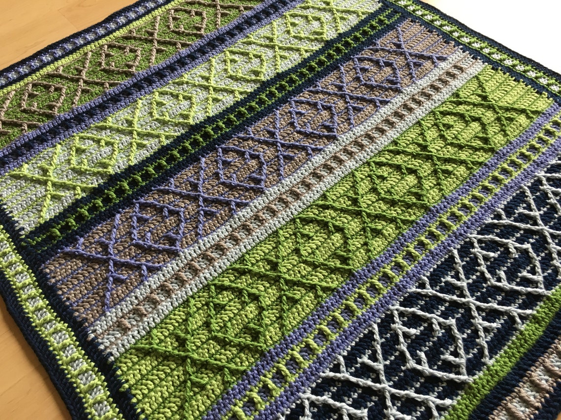 Crochet Blanket Pattern / Tutorial: Inscribed Blanket Crochet | Etsy