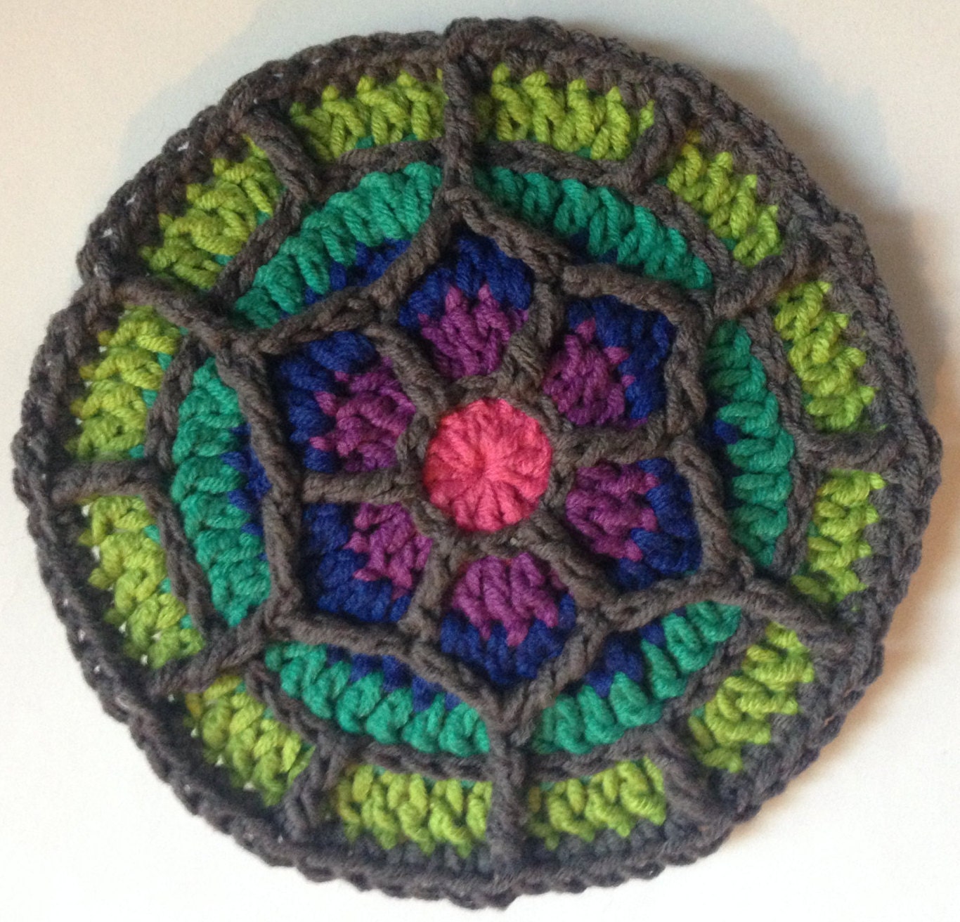 Crochet Coaster Pattern / Tutorial: Stained Glass Coaster - Etsy