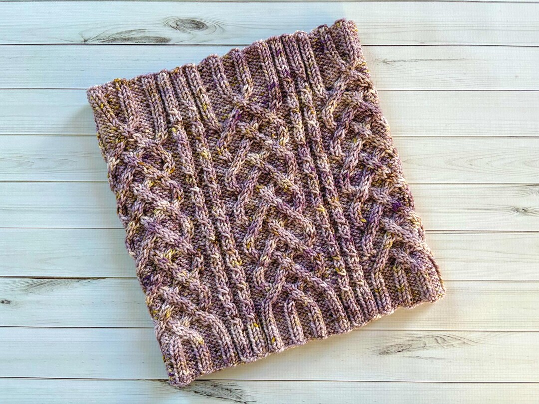 Cable Cowl Knitting Pattern, DK Weight Knit Cowl, Instant Download - Etsy