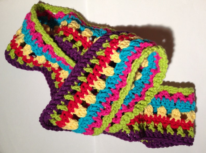 Bright Crochet Scarf Pattern / Tutorial: Colorful Summer Scarf - Etsy