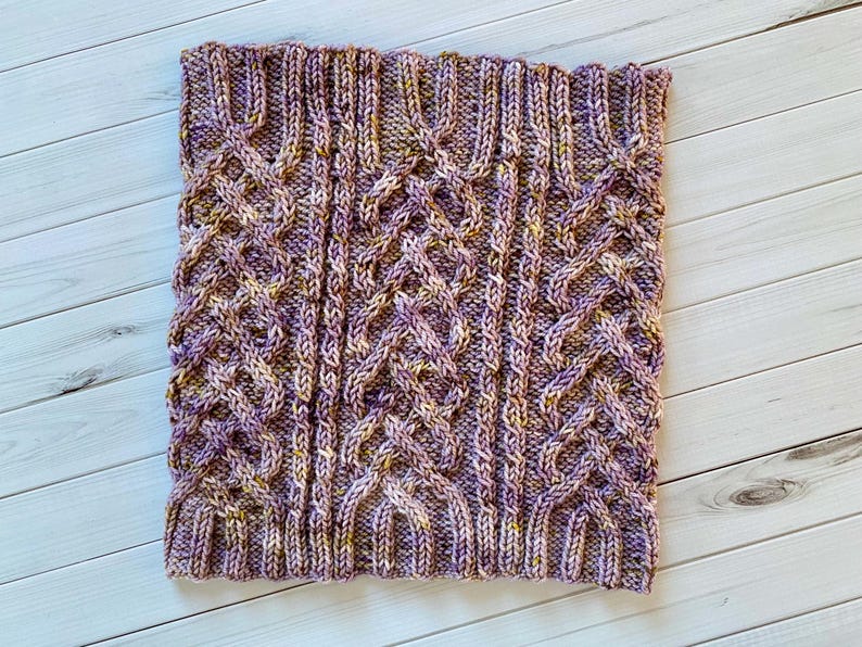 Cable Cowl Knitting Pattern, DK Weight Knit Cowl, Instant Download - Etsy